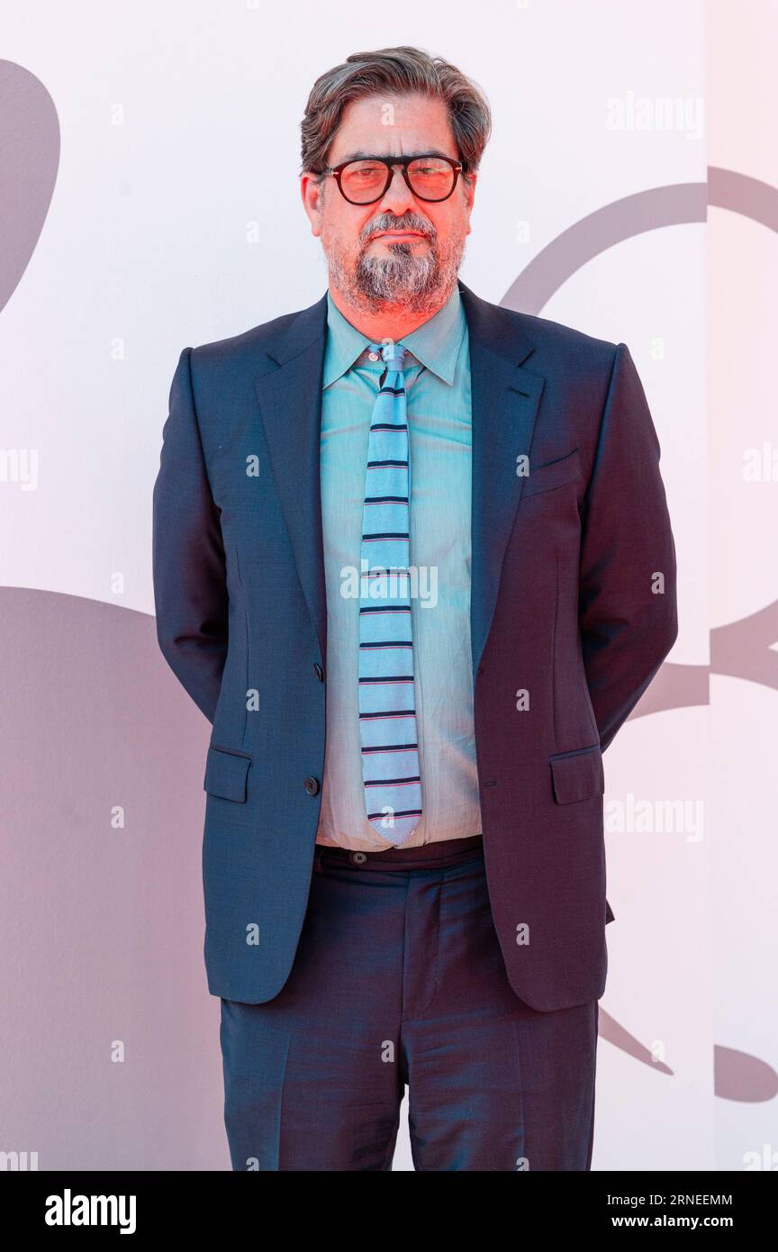 Venice, Italy. 1st September, 2023. Barney Pilling arrives at the ...