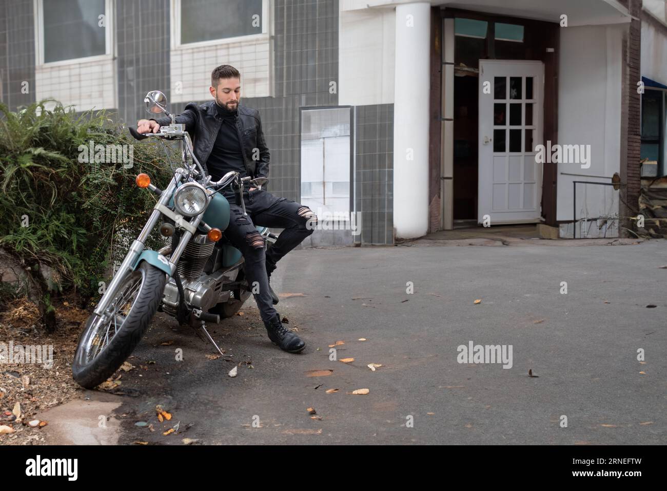 Biker pose hi-res stock photography and images - Alamy