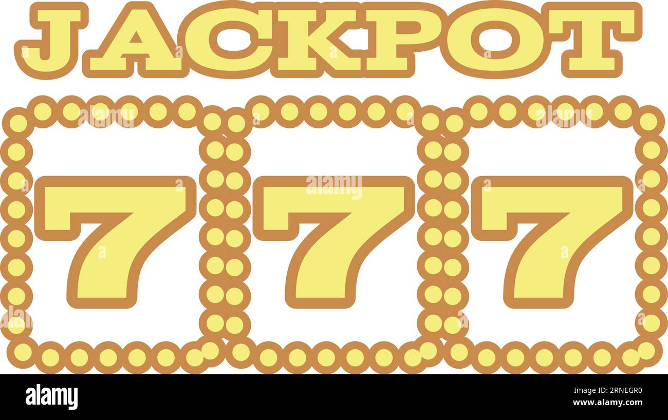 Jackpot icon. Slot machine win. Gambling symbol Stock Vector Image ...