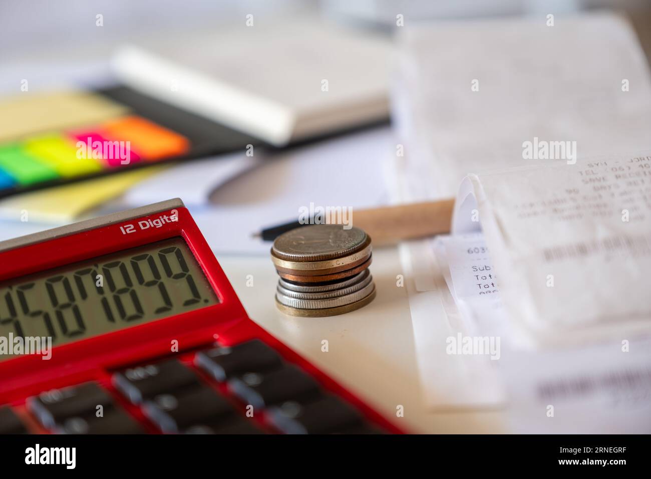 Money problems calculator hi-res stock photography and images - Alamy