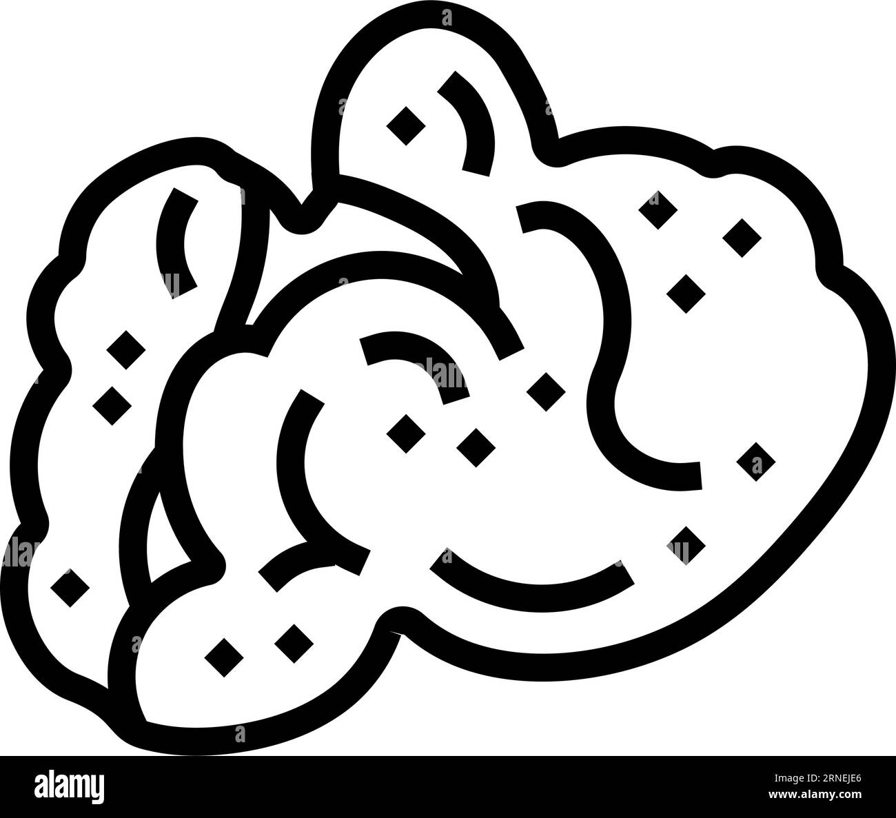 popcorn white tasty line icon vector illustration Stock Vector Image ...