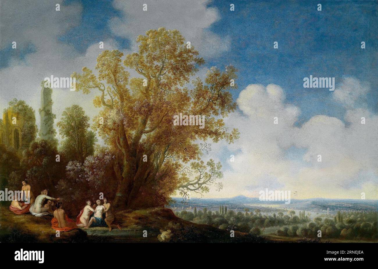 Landscape with Diana and her nymphs discovering the pregnancy of ...