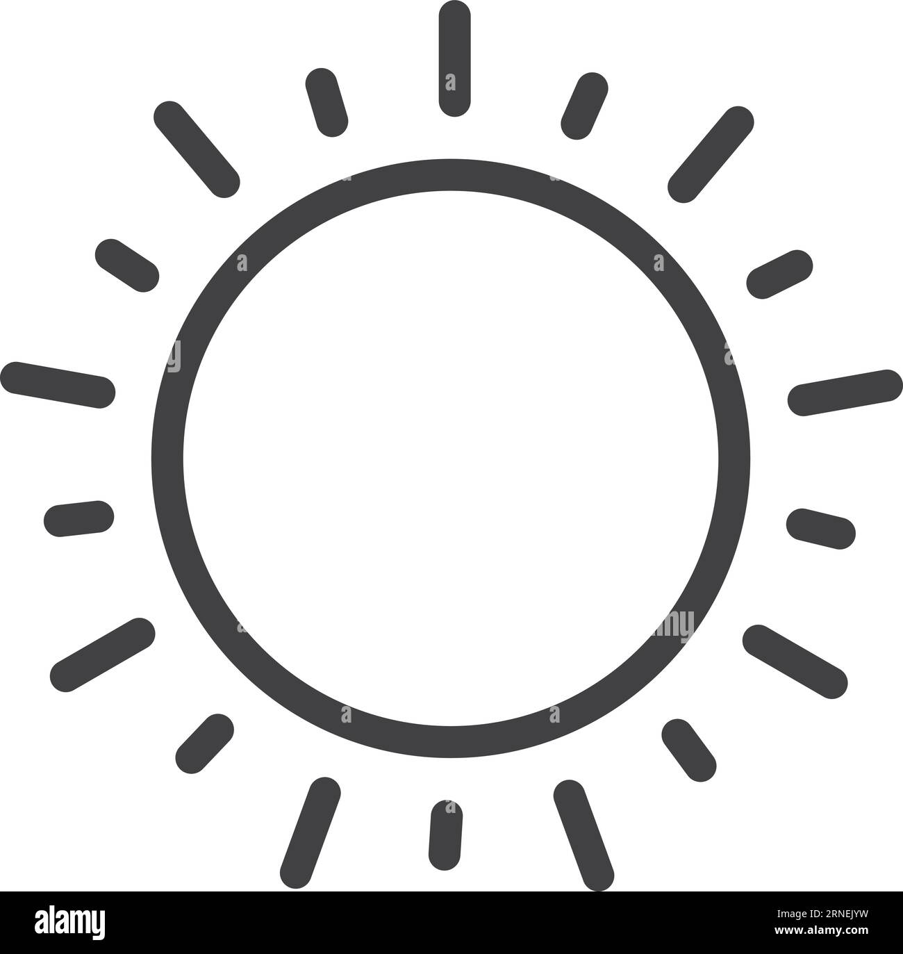Sunshine icon. Hot summer sun linear symbol Stock Vector Image & Art ...