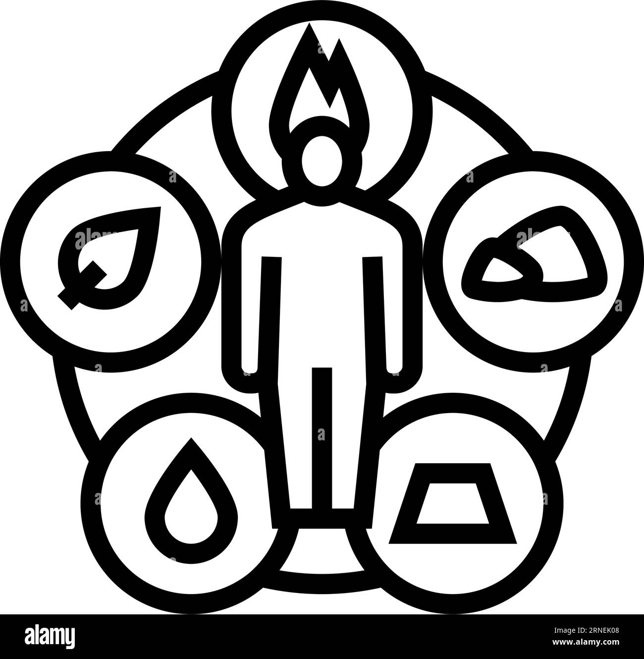 qi energy flow taoism line icon vector illustration Stock Vector Image ...