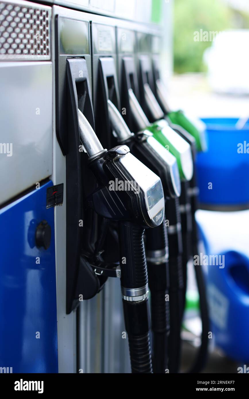 Truck refueling diesel gas station hi-res stock photography and images ...