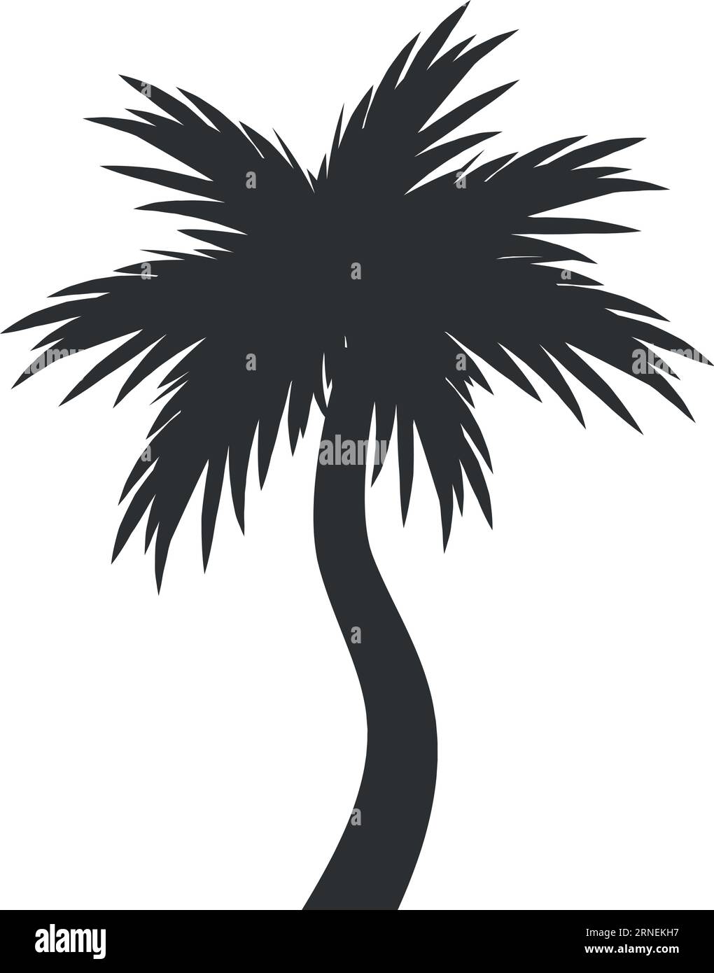Tropical exotic tree silhouette. Black palm icon Stock Vector Image ...
