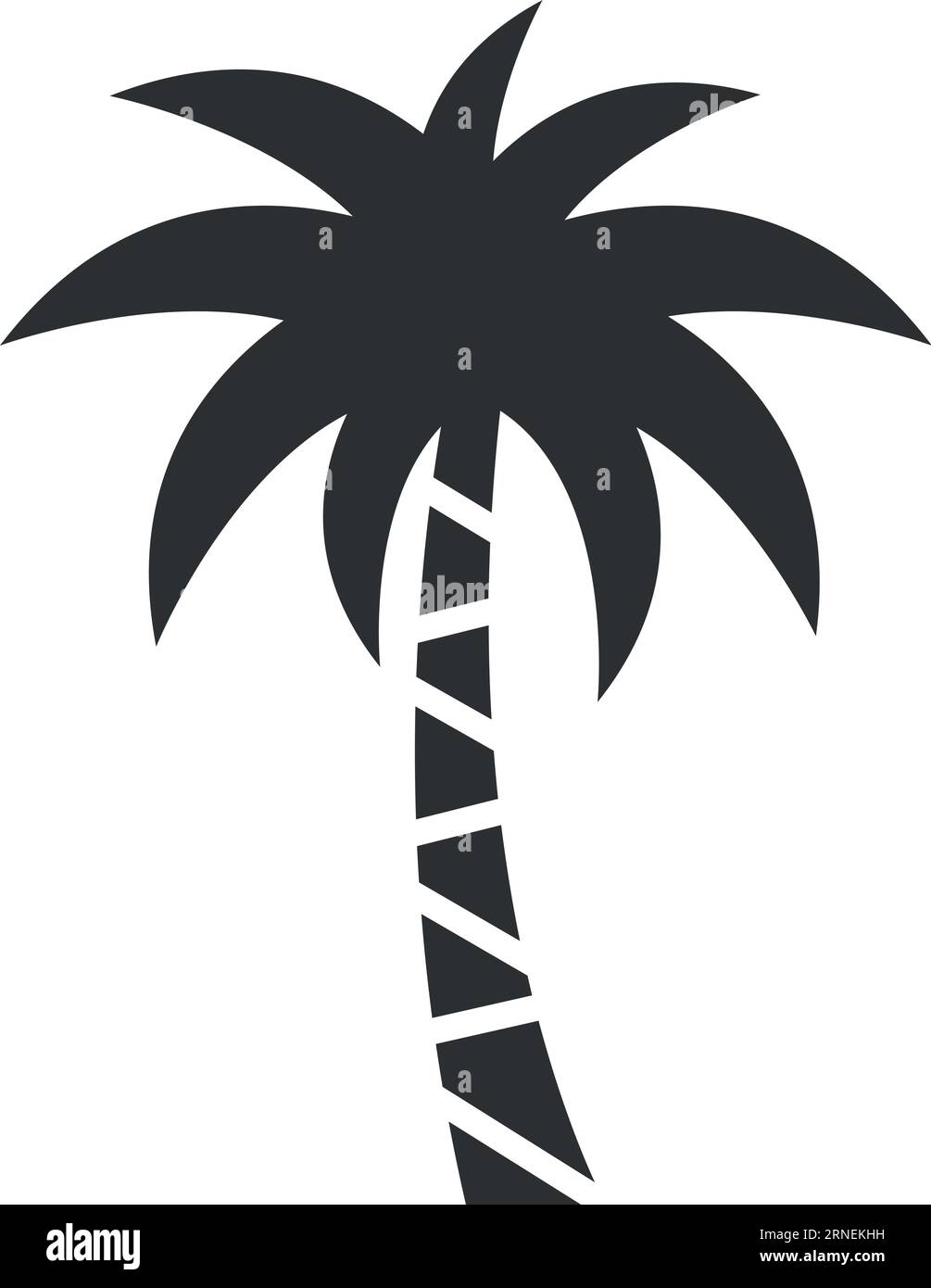 Black palm icon. Summer resort symbol. Tree silhouette Stock Vector Image & Art - Alamy