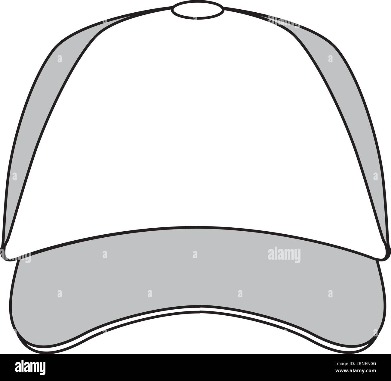 Clean baseball hat template. Textile cap design Stock Vector Image ...