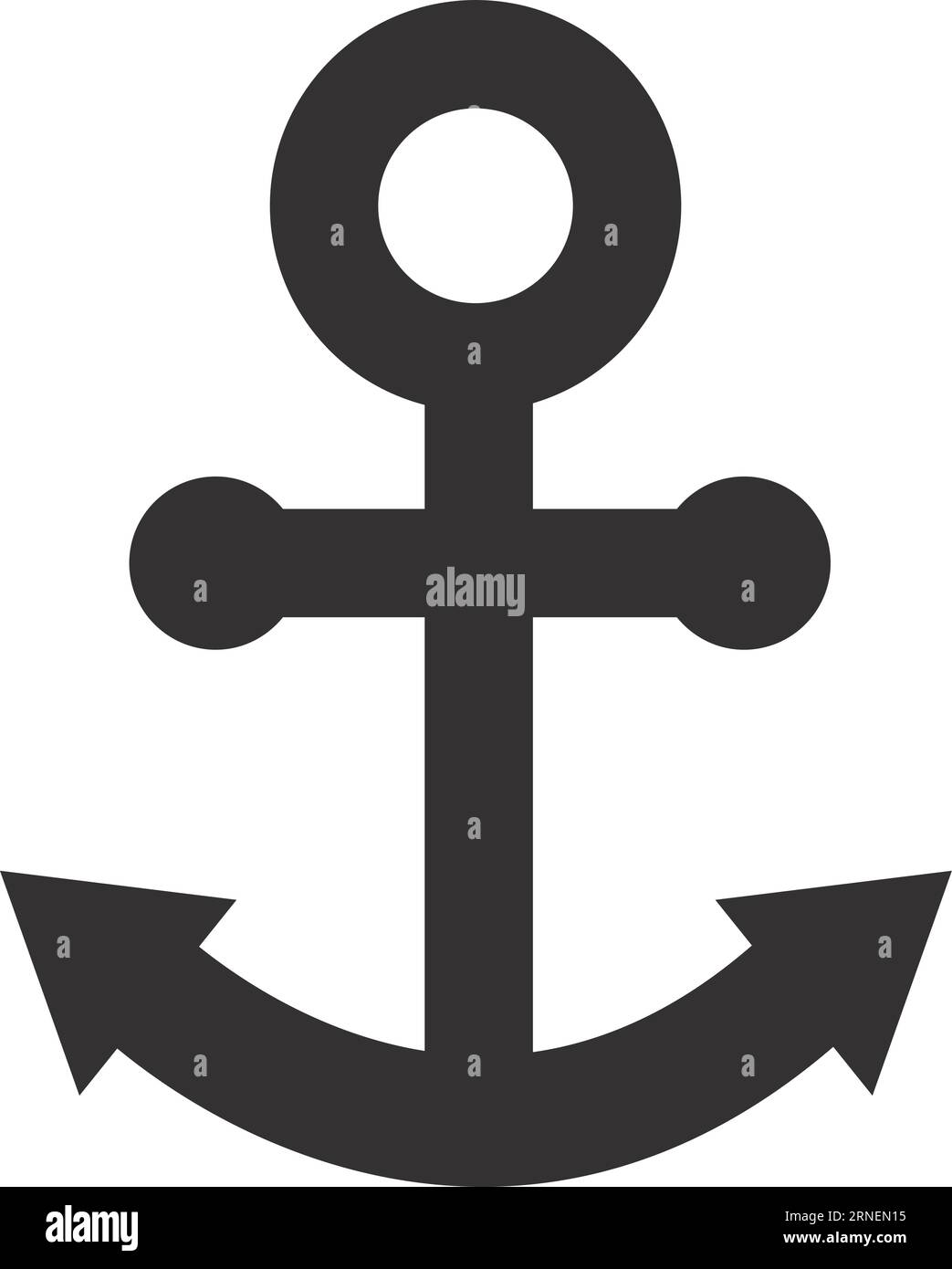 Anchor icon. Black nautical symbol. Sailing sign Stock Vector Image ...