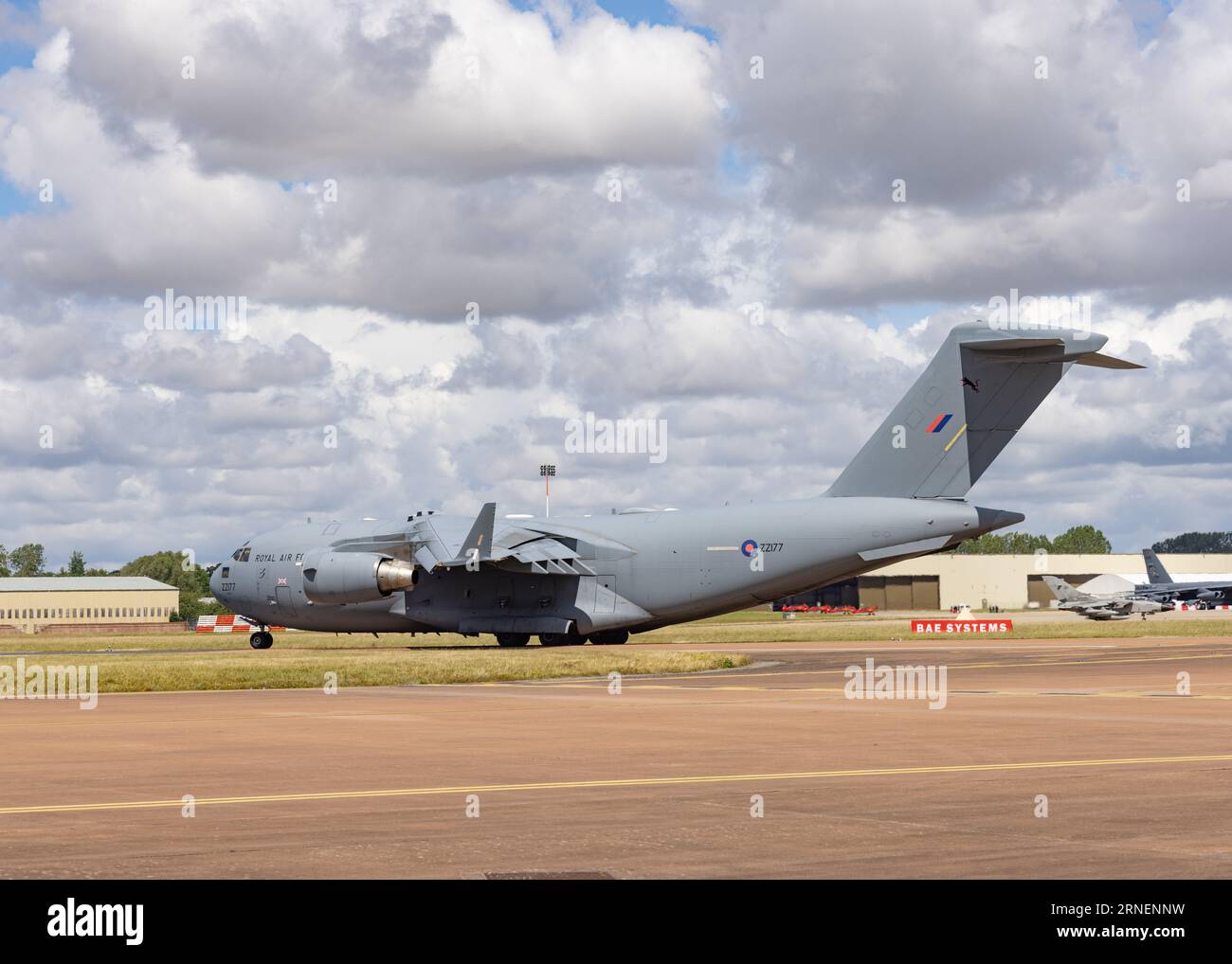 A Boeing C-17A Globemaster III transport aircraft of 99 Squadron RAF ...