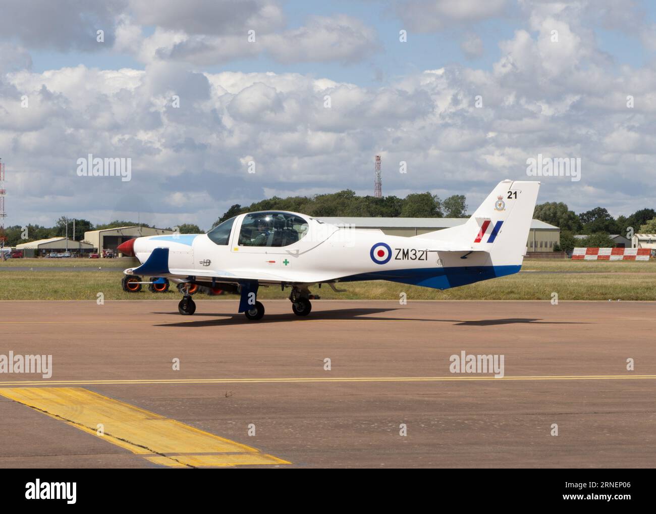 Grob G 120TP Prefect T.1 basic trainer prepares to leave the 2023 Royal ...