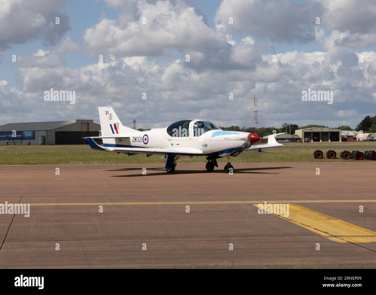 Grob G 120TP Prefect T.1 basic trainer prepares to leave the 2023 Royal ...