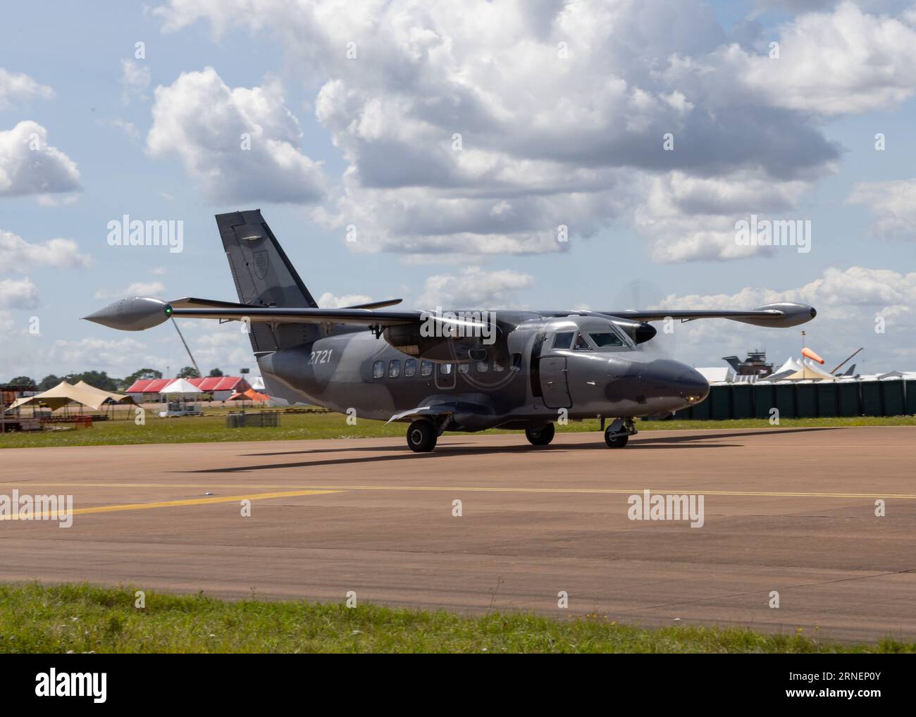 Slovakian Air Force Let L-410 Turbolet twin-engine aircraft prepares to ...
