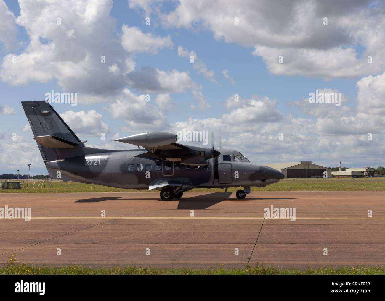 Slovakian Air Force Let L-410 Turbolet twin-engine aircraft prepares to ...