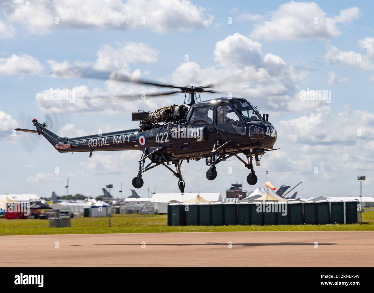 Westland Wasp HAS1 helicopter operated by Navy Wings leaves the 2023 ...