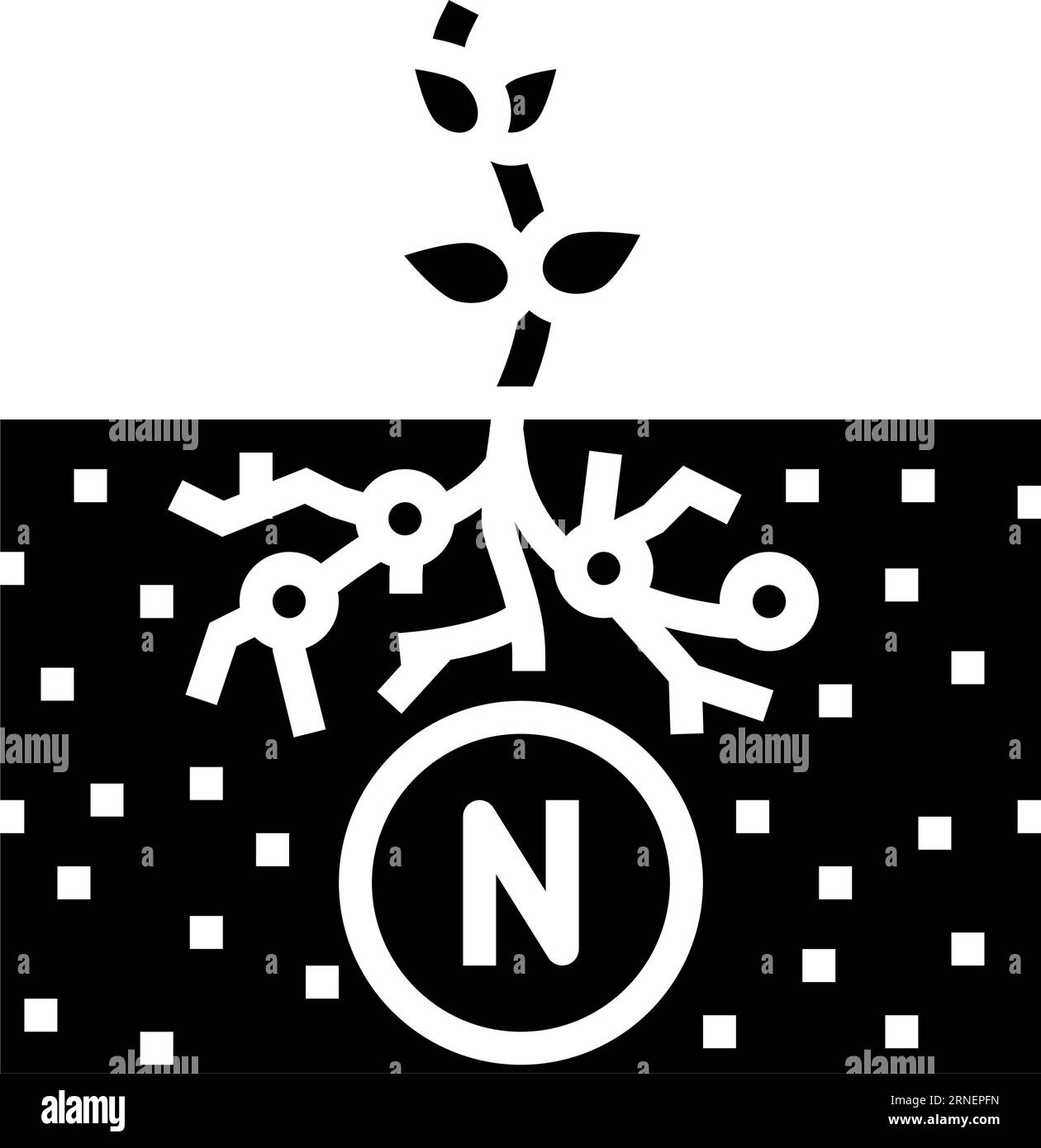 nitrogen fixation environmental glyph icon vector illustration Stock ...