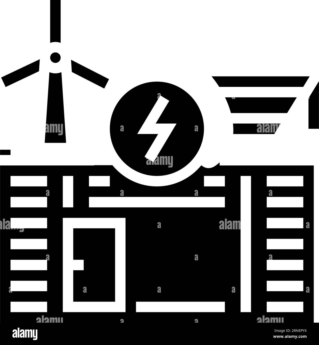 energy storage environmental glyph icon vector illustration Stock ...