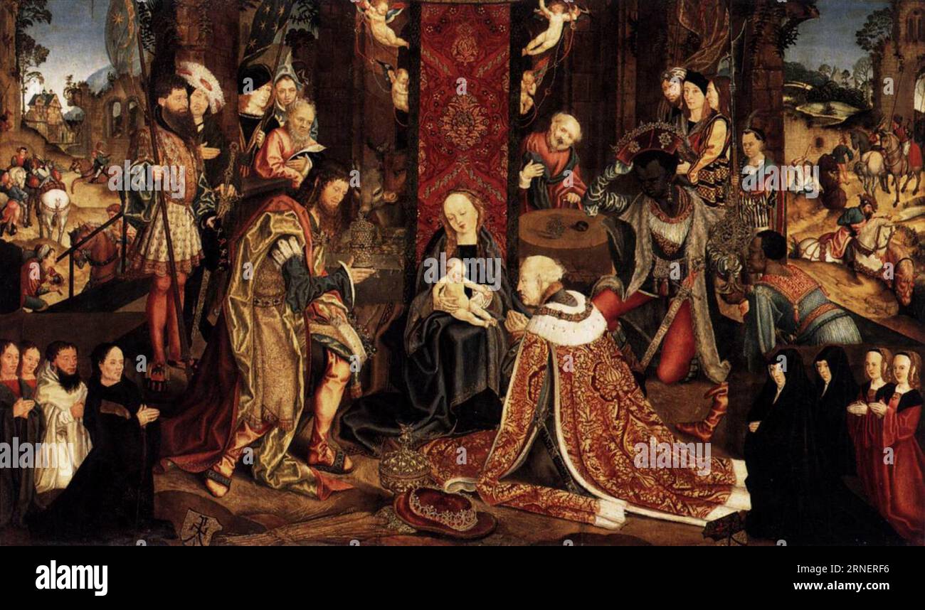 The Adoration of the Kings circa 1510 by Master of the Aachen Altar ...