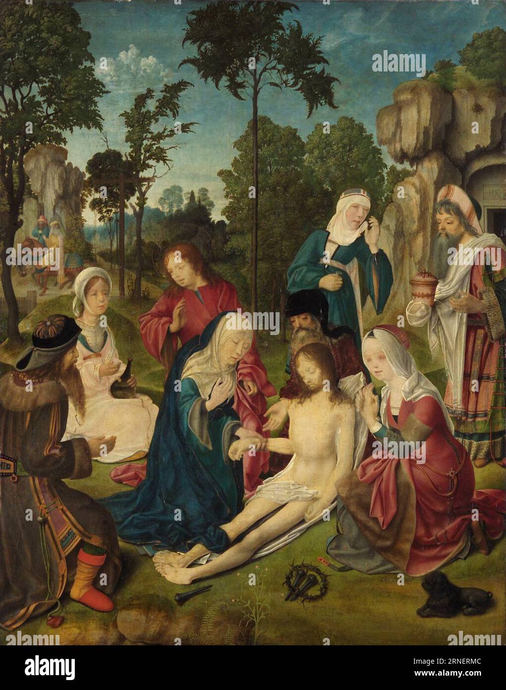 Lamentation of Christ between circa 1490 and circa 1500 by Master of the Aachen Altar Stock ...