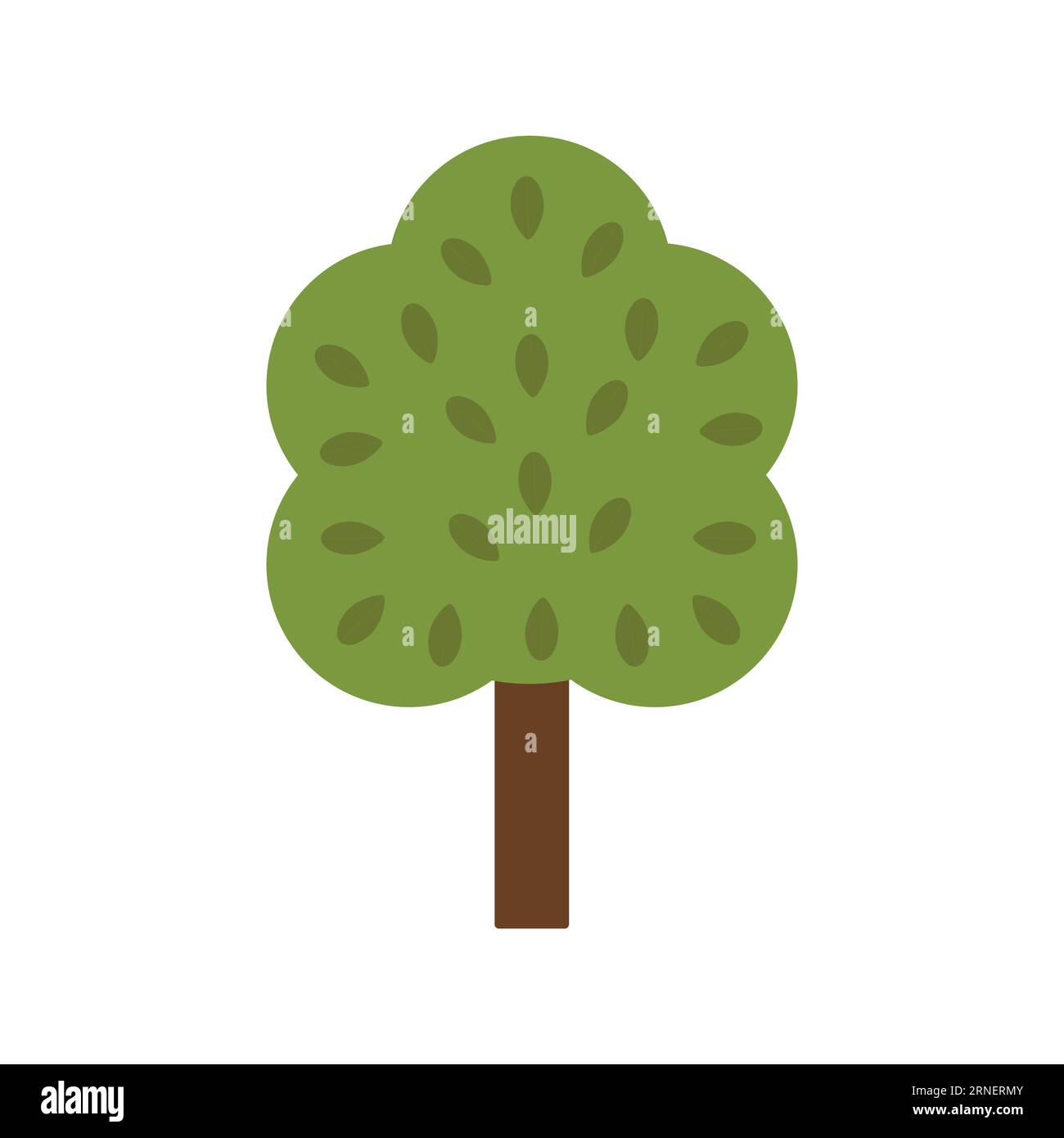 Stylized tree in flat style. Vector illustration Stock Vector Image ...