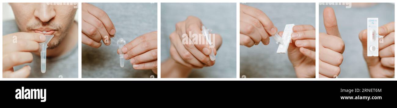 instruction guide show how to use home-based coronavirus test step by ...