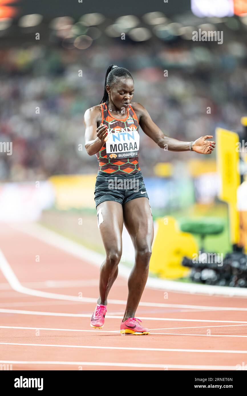 Mary Moraa dancing after winning in the 800 meters at the World ...
