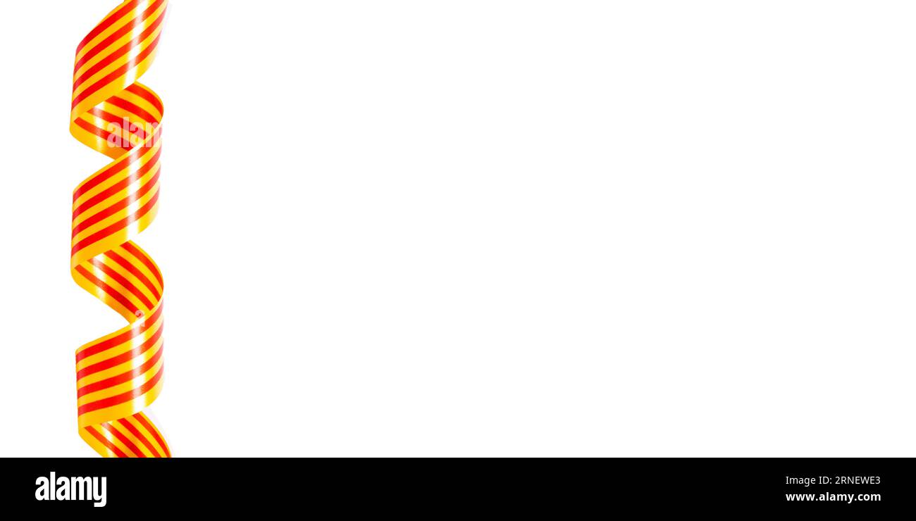 Catalonia day. Catalan flag on white background Stock Photo - Alamy