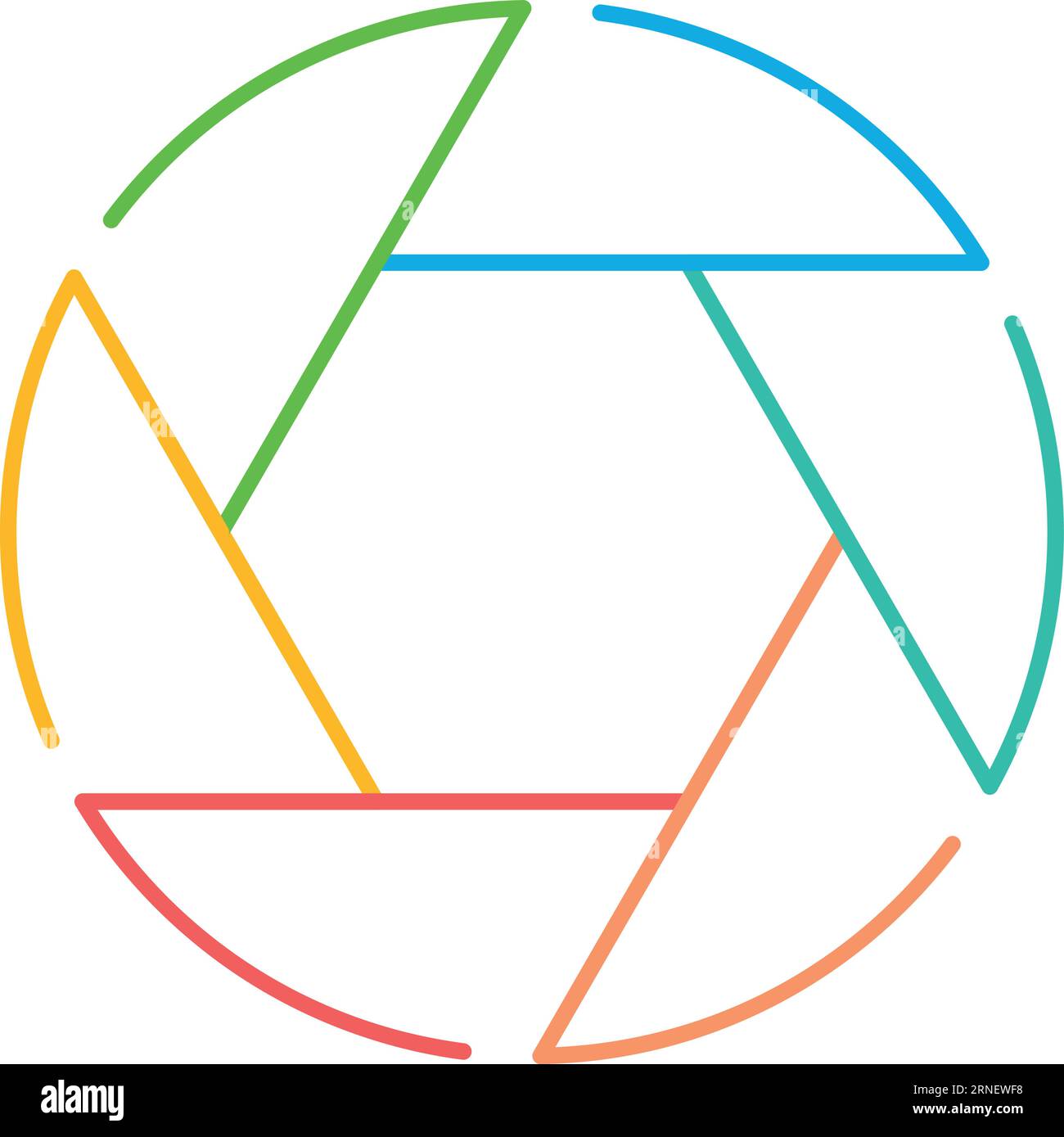 Infographic label template. Round color line shape Stock Vector Image ...