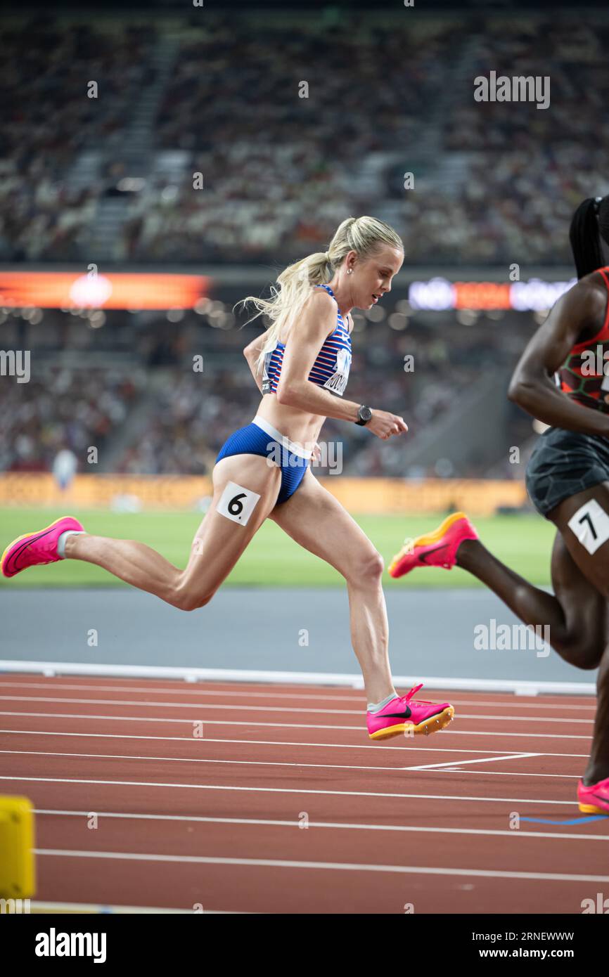 Keely Hodgkinson participating in the 800 meters at the World Athletics ...