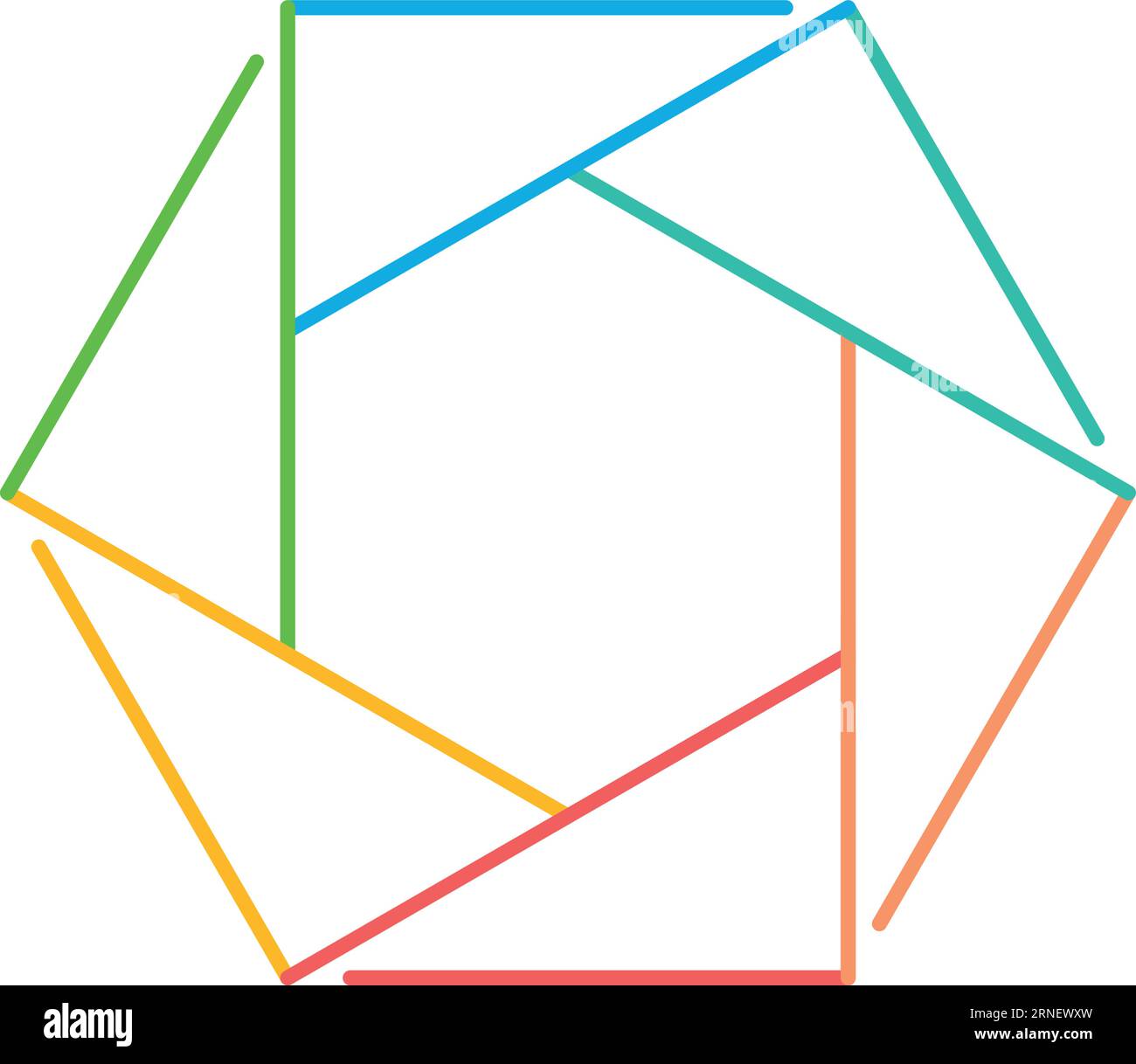 Color line frame template. Buisness infographic shape Stock Vector ...