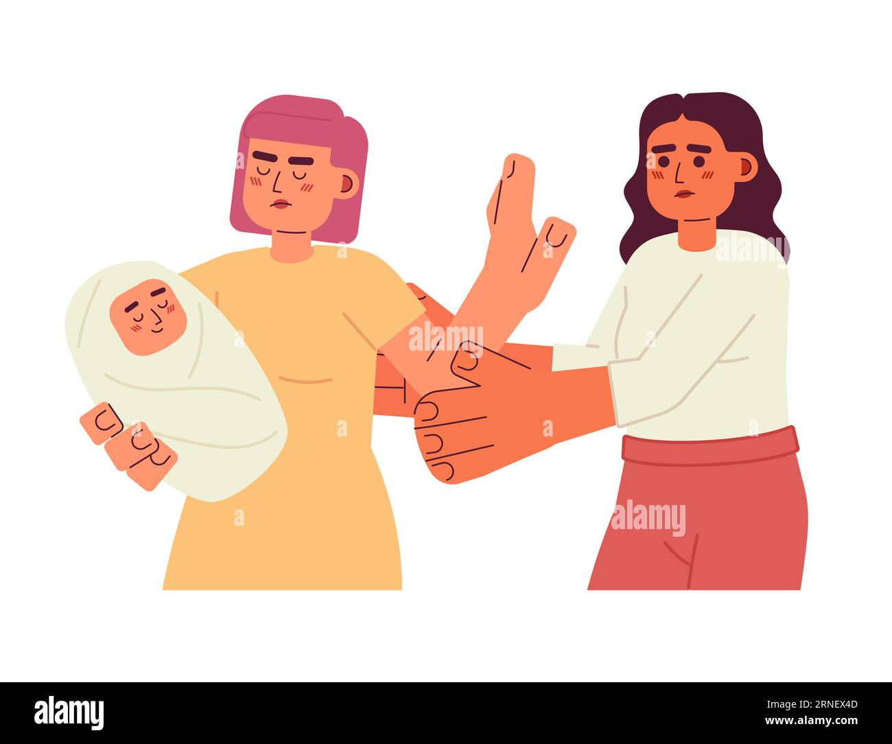 Do not touch baby flat concept vector spot illustration Stock Vector ...