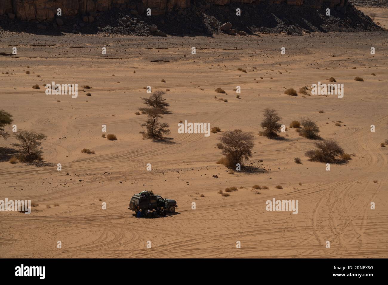 view in the Sahara desert of Tadrart rouge tassili najer in Djanet City ...
