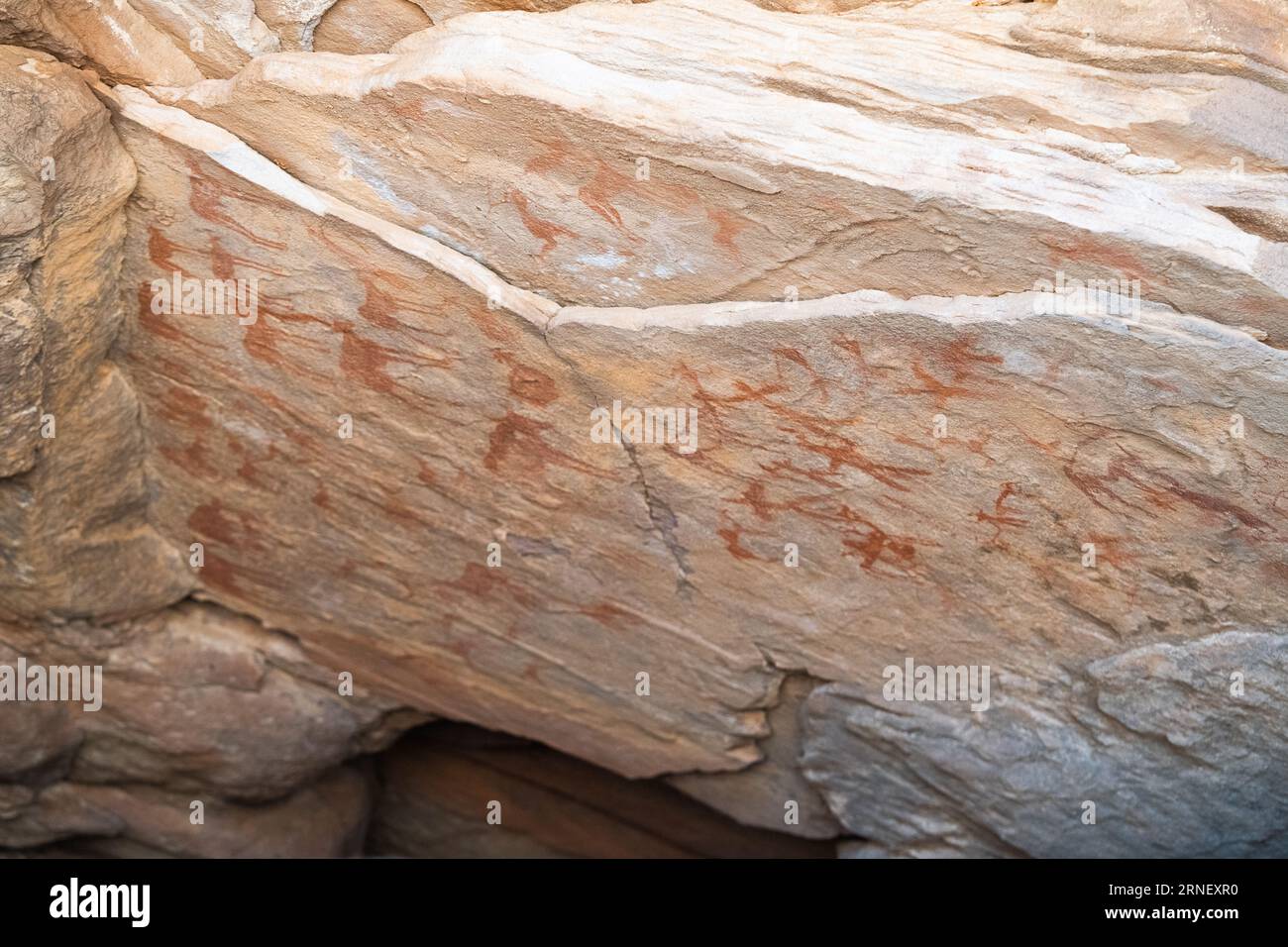 view in the Sahara desert of Tadrart rouge tassili najer in Djanet City ...