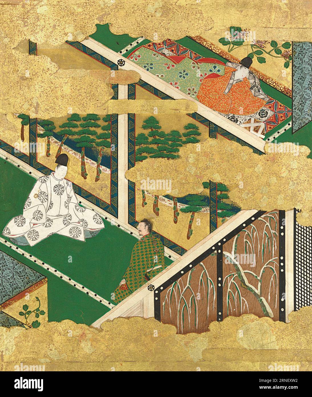 “The Oak Tree” (Kashiwagi) between 1567 and 1613 by Tosa Mitsuyoshi ...