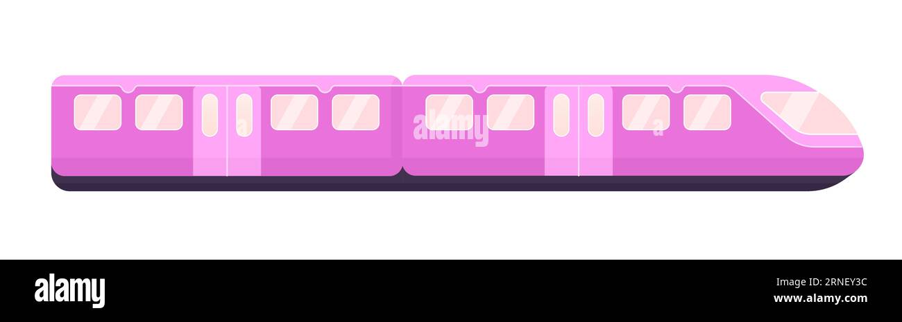 Modern high speed train semi flat colour vector object Stock Vector ...