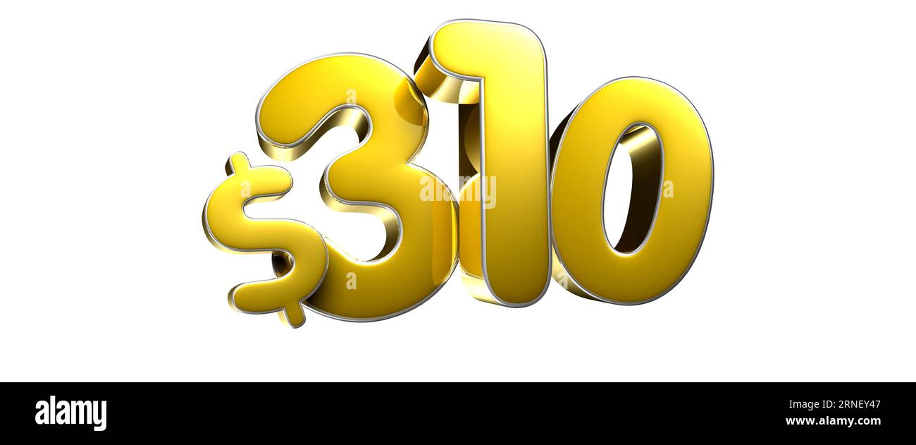 3d number 310 hi-res stock photography and images - Alamy