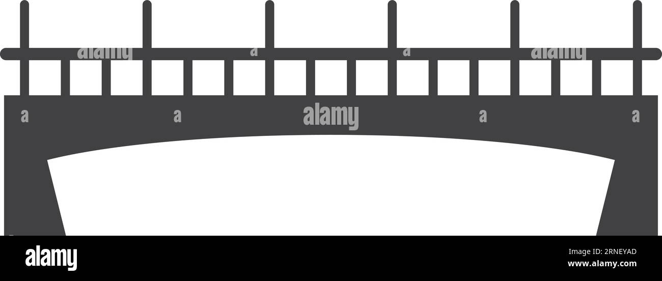 Stone bridge silhouette. Urban river construction icon Stock Vector ...