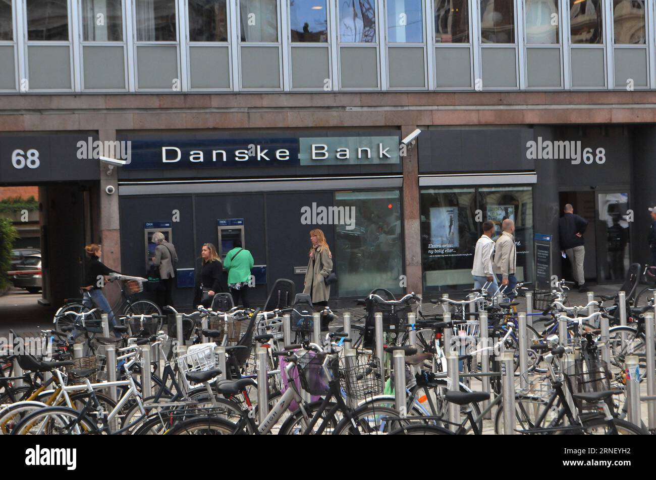 01 Sept. 2023/Danske bank branch in danish capital Copenhagen Denmark ...