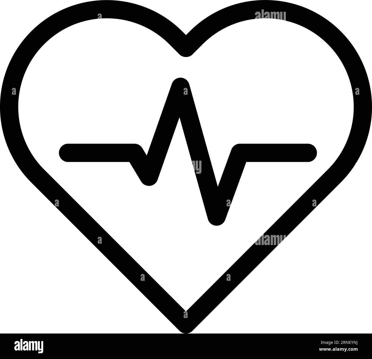Heartbeat linear icon. Heart pulse signal symbol Stock Vector Image ...