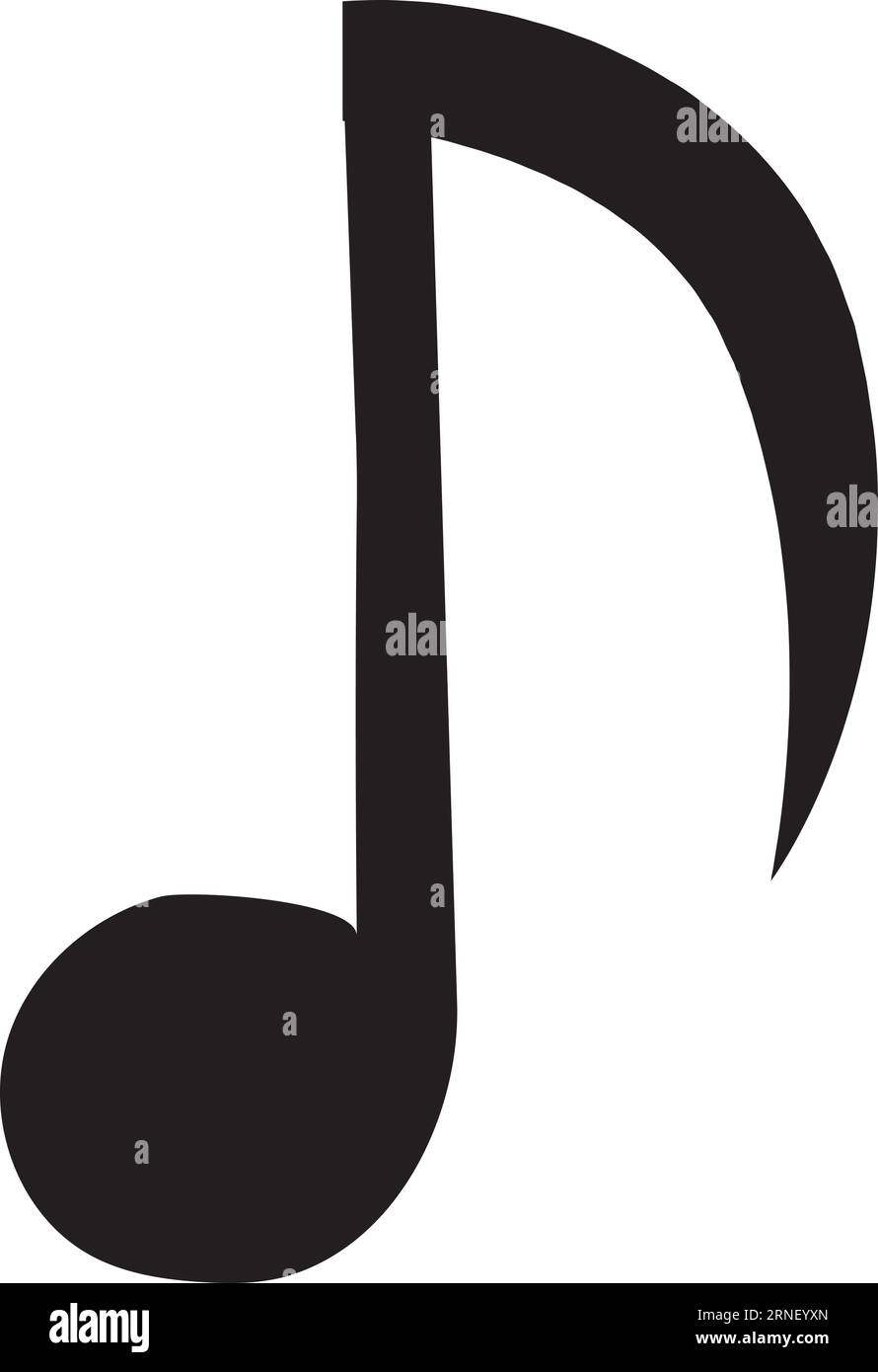 Melody note icon. Black music symbol. Audio sign Stock Vector Image ...