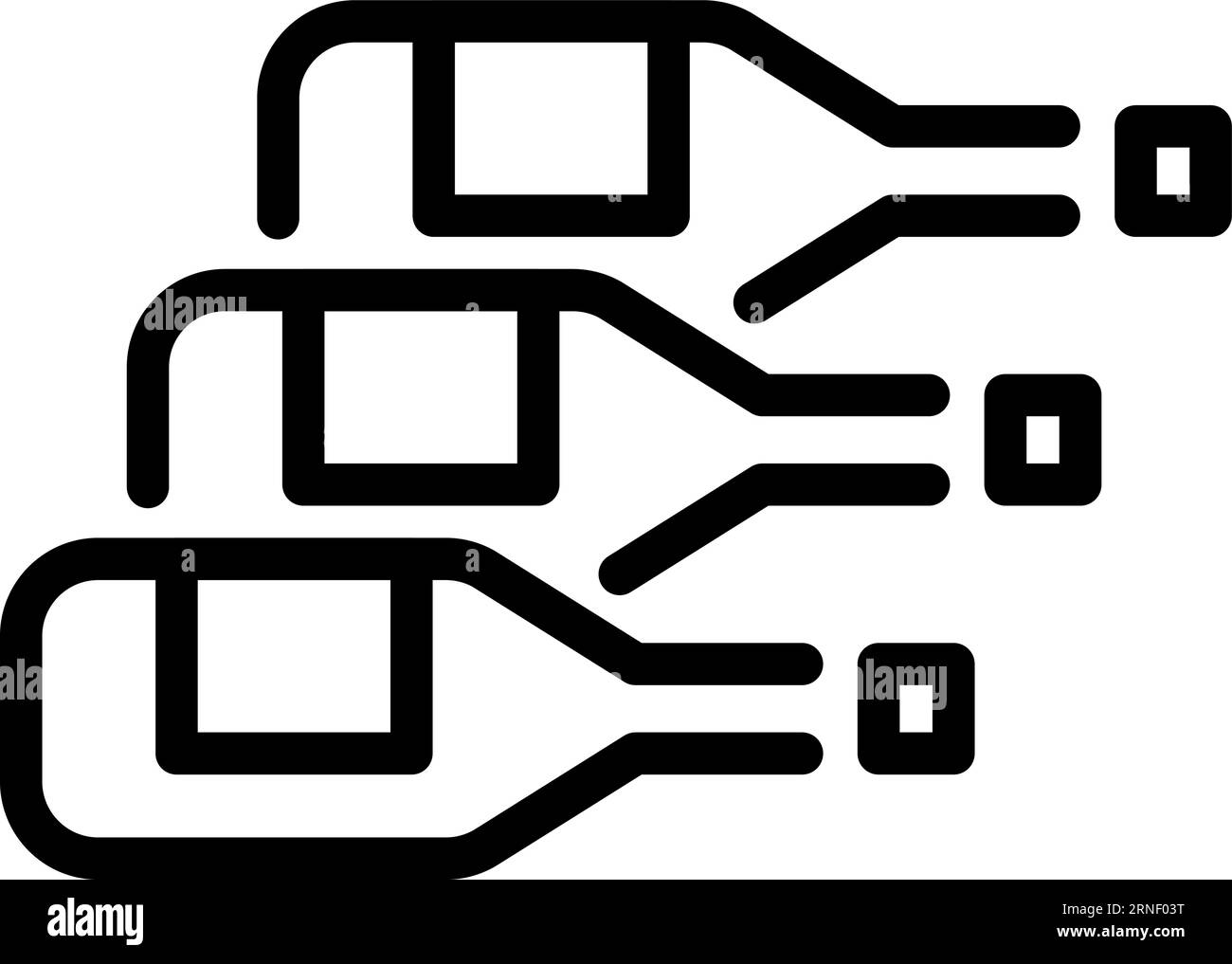 Wine Bottles Row Drink Storage Linear Icon Stock Vector Image And Art Alamy