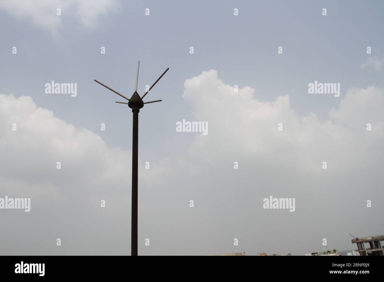 A lightning conductor is on top of a building Stock Photo - Alamy