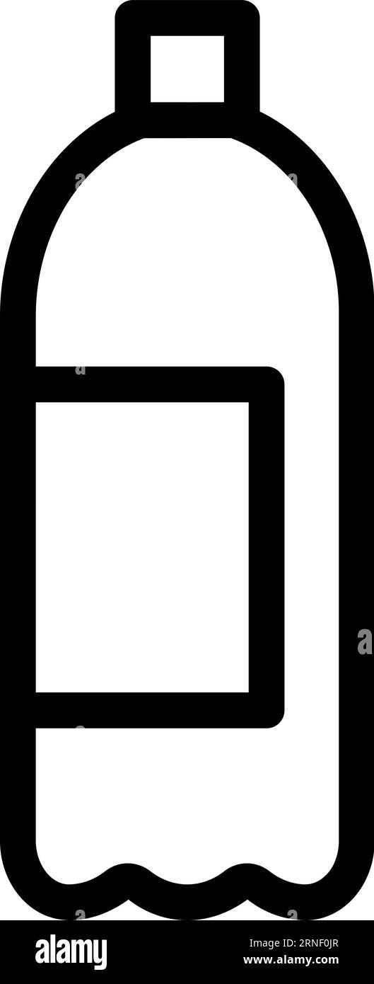 Plastic bottle linear icon. Drink container symbol Stock Vector Image ...
