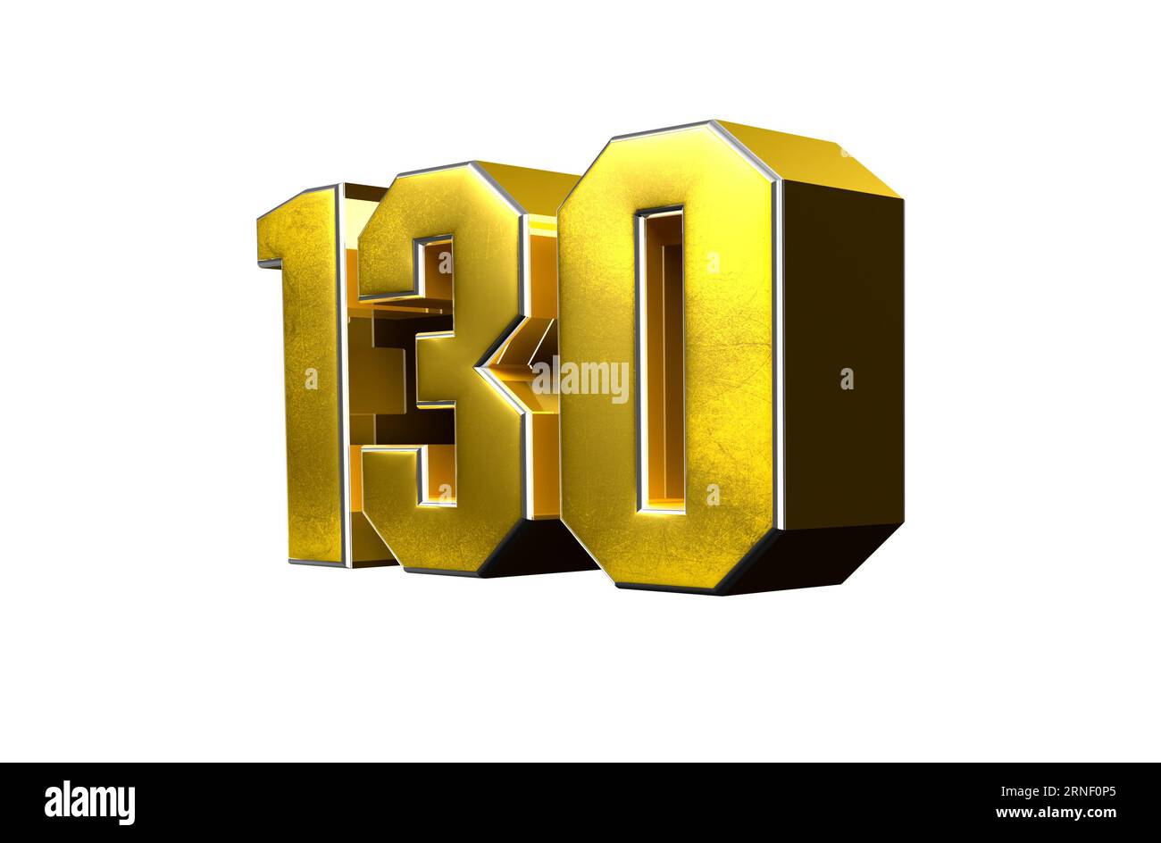 3d number 130 hi-res stock photography and images - Alamy