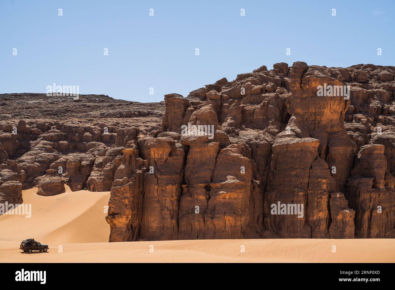 view in the Sahara desert of Tadrart rouge tassili najer in Djanet City ...