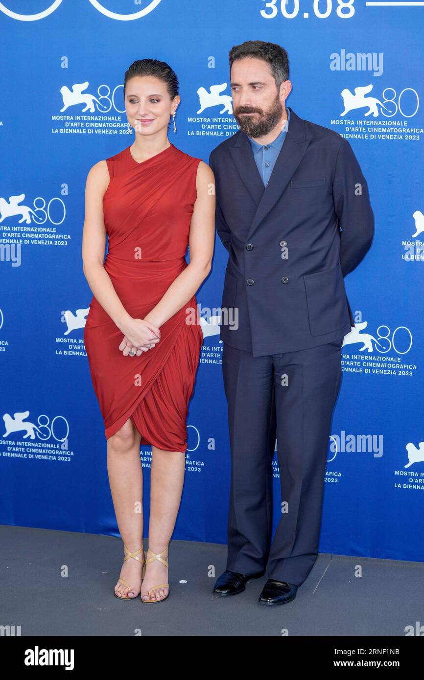 Venice, Italy. 31st Aug, 2023. Paula Luchsinger and director Pablo ...