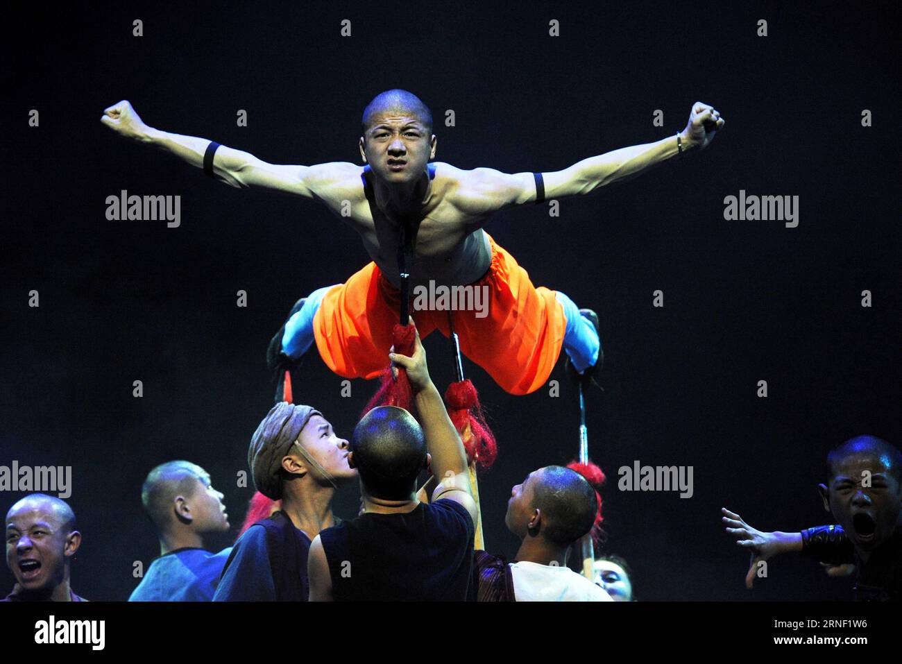 Shaolin monks perform show in hi-res stock photography and images - Alamy
