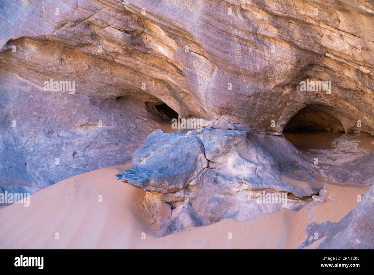 view in the Sahara desert of Tadrart rouge tassili najer in Djanet City ...
