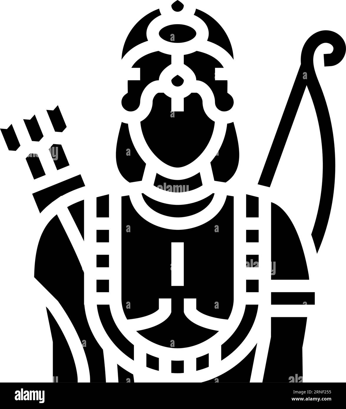 ram god indian glyph icon vector illustration Stock Vector Image & Art ...