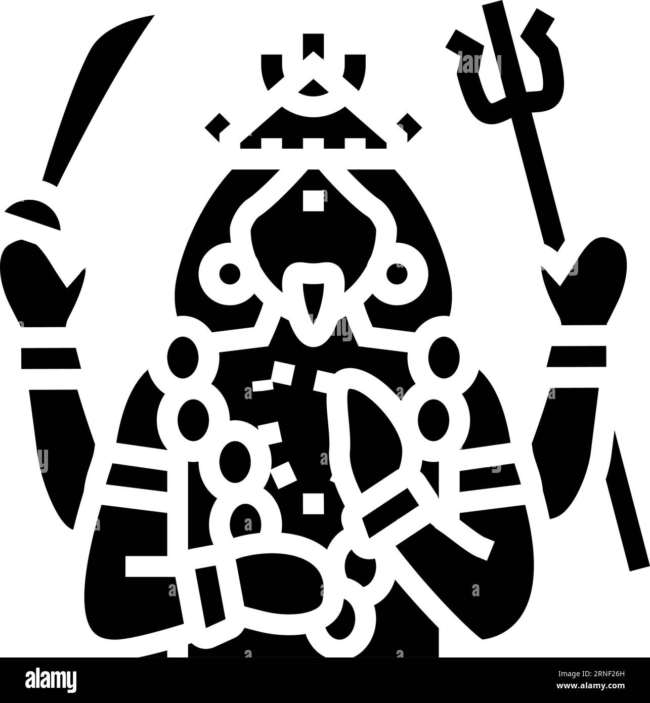 kali god indian glyph icon vector illustration Stock Vector Image & Art ...